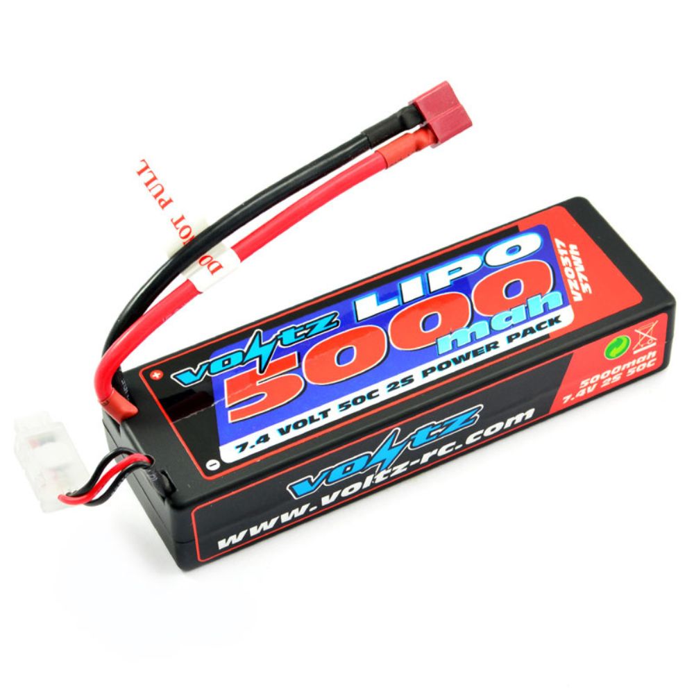 Voltz 5000mAh 2s 7.4v 50c Hardcase Lipo Stick Battery Pack | Voltage Models